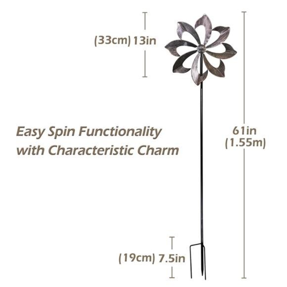 Accents | Wind Spinner 61in Single Blade Easy Spinning Kinetic Wind ...
